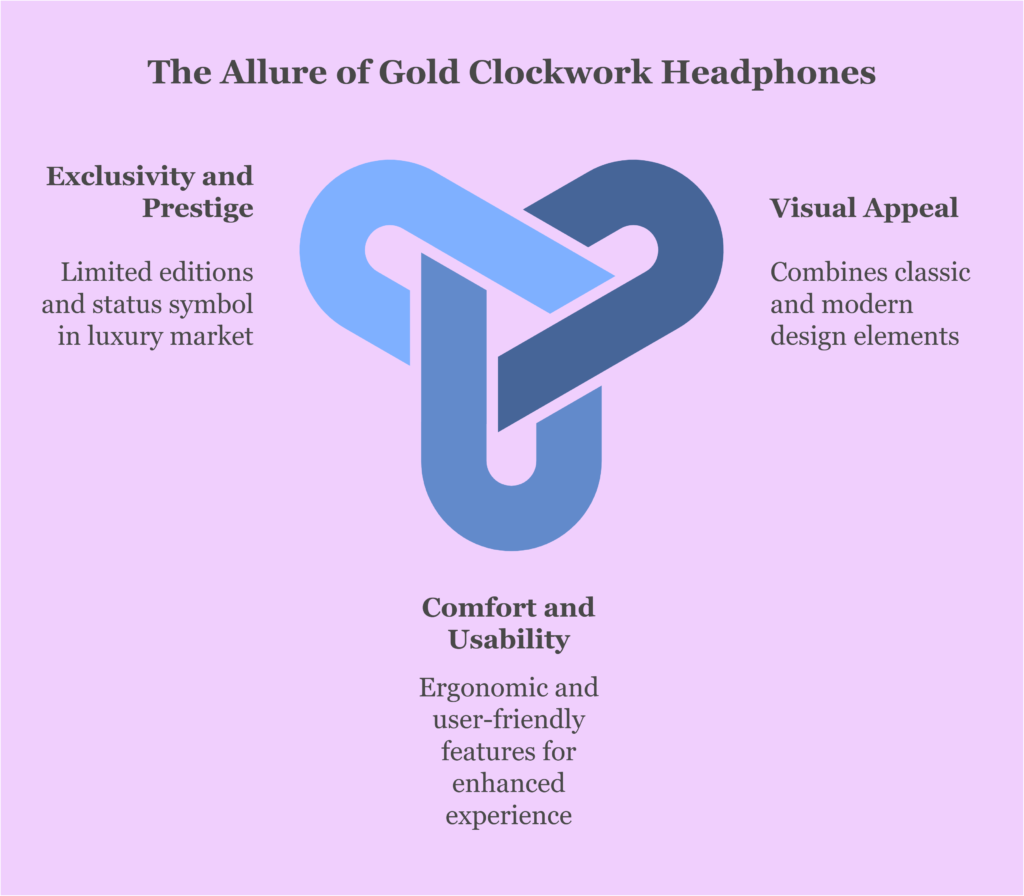 gold clockwork headphones - Noiz Free